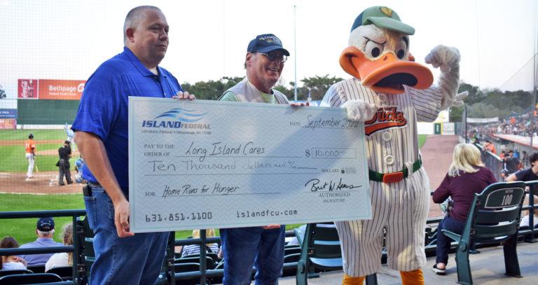 HOME RUNS FOR HUNGER: ISLAND FEDERAL DONATES $10,000 TO LI CARES