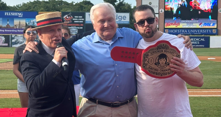 PATRICK BERTOLETTI WINS INAUGURAL CHICKEN NUGGET EATING CHAMPIONSHIP