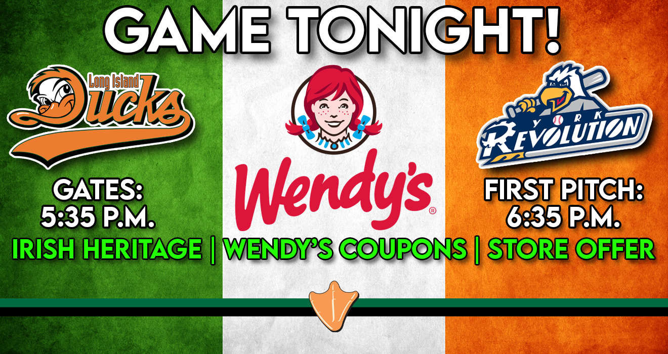 GAME TONIGHT: IRISH NIGHT, WENDY’S WEDNESDAY & WADDLE IN WEDNESDAY!