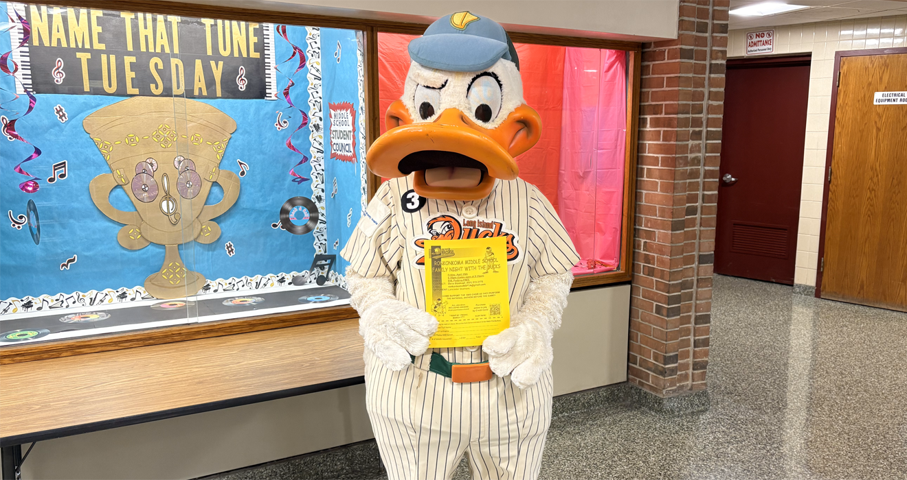 QUACKERJACK POPS IN TO EIGHT LONG ISLAND SCHOOLS
