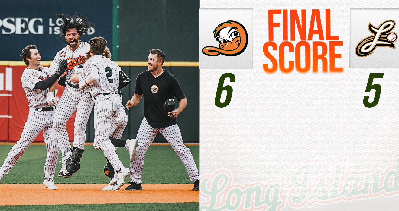 DUCKS STUN STORMERS WITH FIVE-RUN RALLY IN NINTH